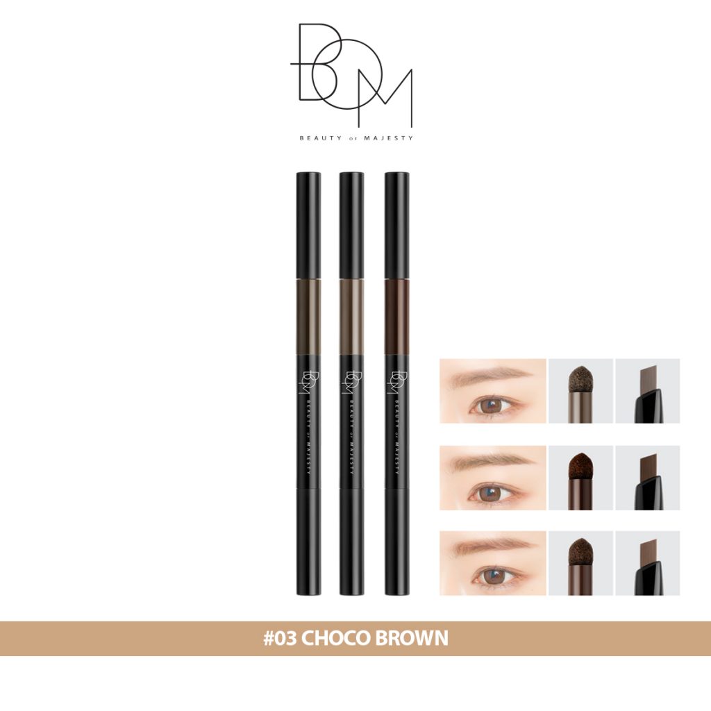 Beauty Of Majesty 3 In 1 Triple Edge Eye Brow in Choco Brown (0.4g)